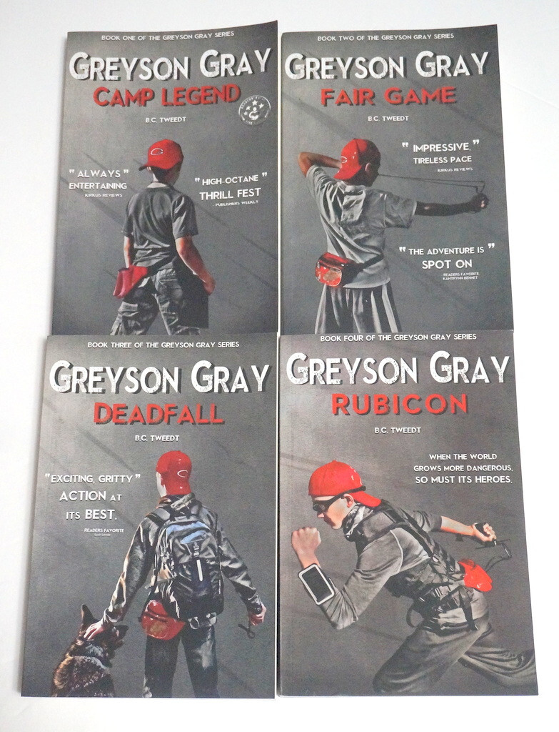SIGNED! GREYSON GRAY BOOK SERIES (LOT OF 4, Vol. 1-4) B.C. Tweedt ...