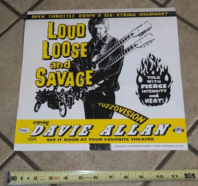 DAVIE ALLEN LOUD LOOSE & SAVAGE 12X12" PROMO POSTER FLAT Delicious ...
