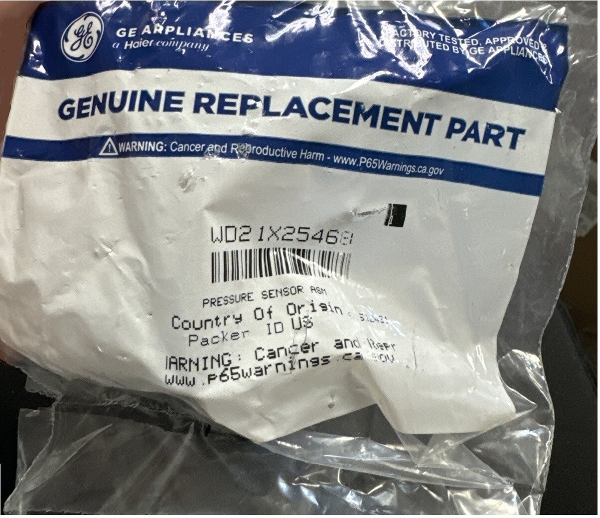 NEW OEM GENUINE(Correct Fit) GE Dishwasher PRESSURE SENSOR ASSEMBLY ...