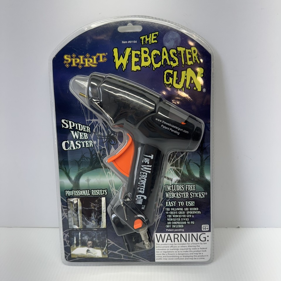 The Webcaster Gun Creates Realistic Webs Spirit Halloween NEW Spooky ...