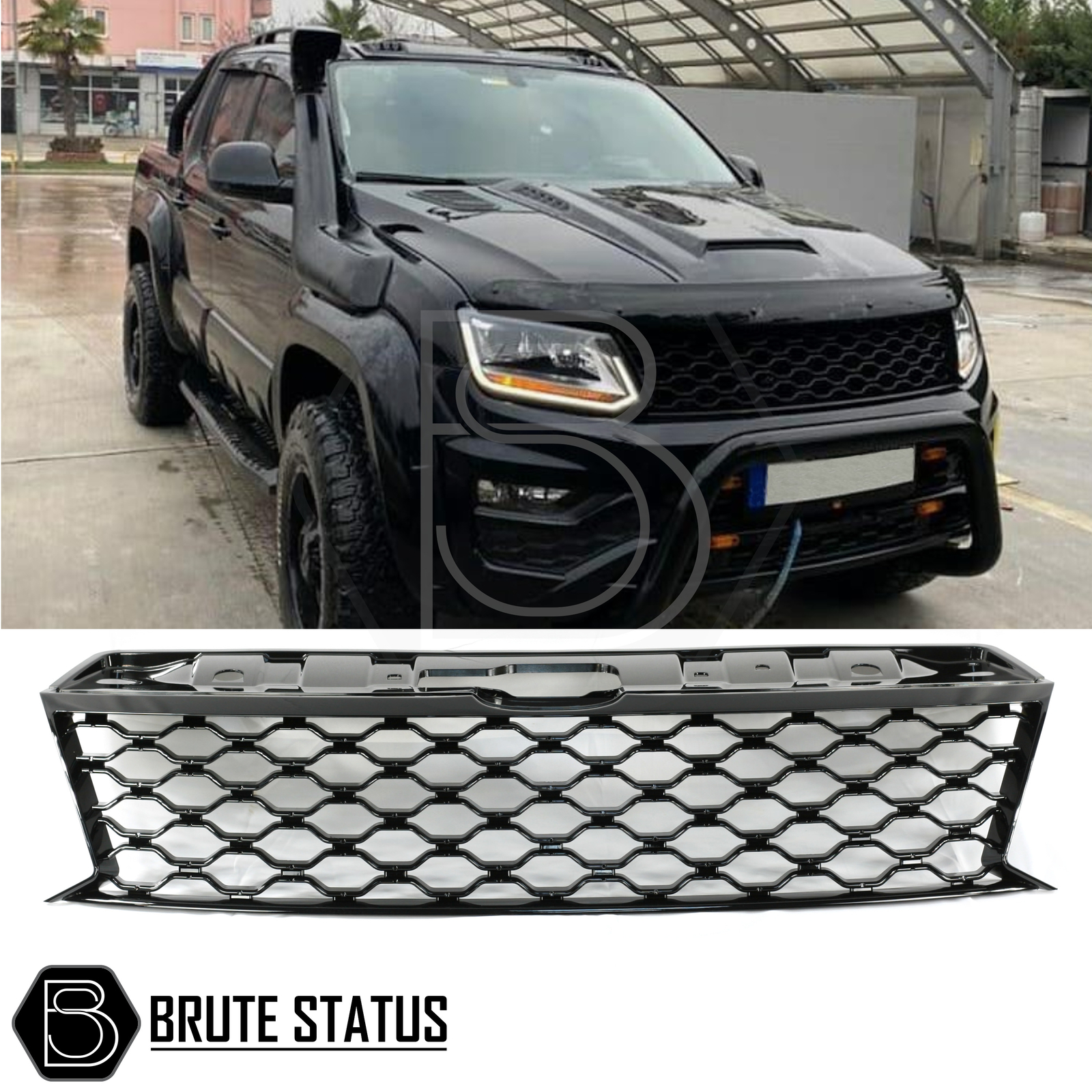 Front Grille for VW Amarok 2010+ Gloss Black Grill (Fits 2017+ V6 ...