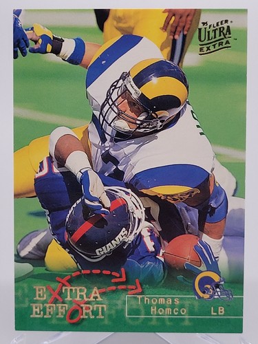 1995 FLEER ULTRA THOMAS HOMCO EXTRA EFFORT FOOTBALL CARD RAMS NFL ...