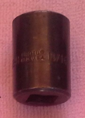 PROTO 11/16" x 1/2" DRIVE 6-POINT STANDARD-DEPTH IMPACT SOCKET - #7422 ...