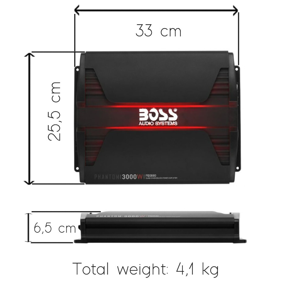 Boss Phantom Amp BOSS Audio PT1600 Phantom 1600W Car Stereo Amplifier,