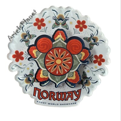 Disney Parks Epcot World Showcase Norway Pavilion Flowers 3-D Acrylic ...