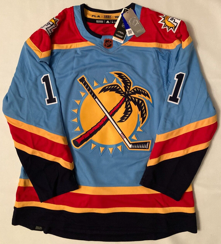 Sz 50 Adidas Florida Panthers Reverse Retro Blue Jersey Jonathan ...