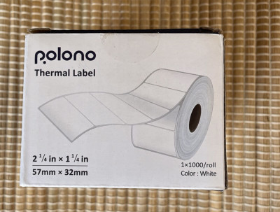 POLONO 2 1/4"x 1 1/4" Direct Thermal Label, Self-Adhesive Address ...