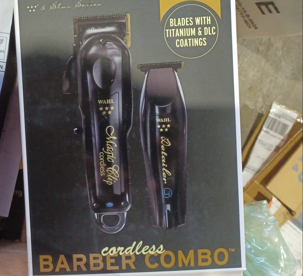 Wahl Cordless Barber Combo Black Magic Clip Clipper & Detailer Trimmer ...