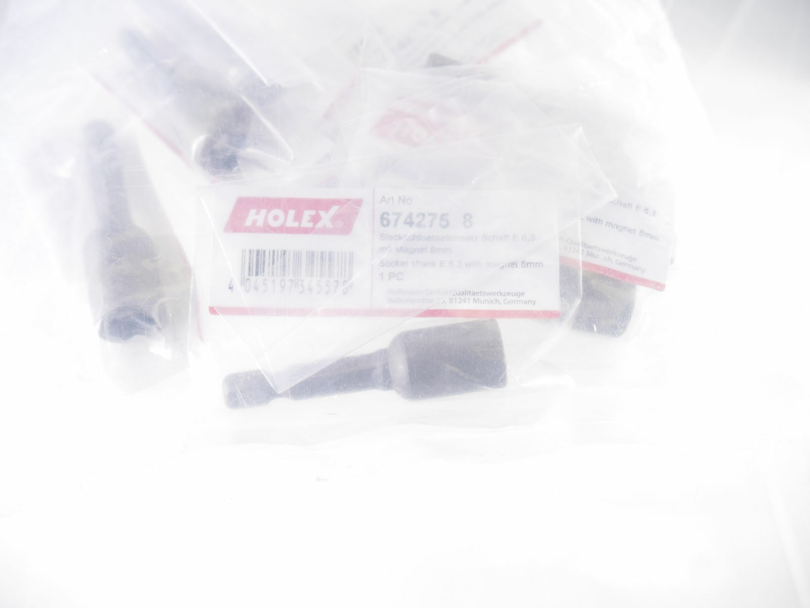 HOLEX 674275 8 M8 Socket wrench bit, shank E 6.3 with magnet 8mm ! NEW ...