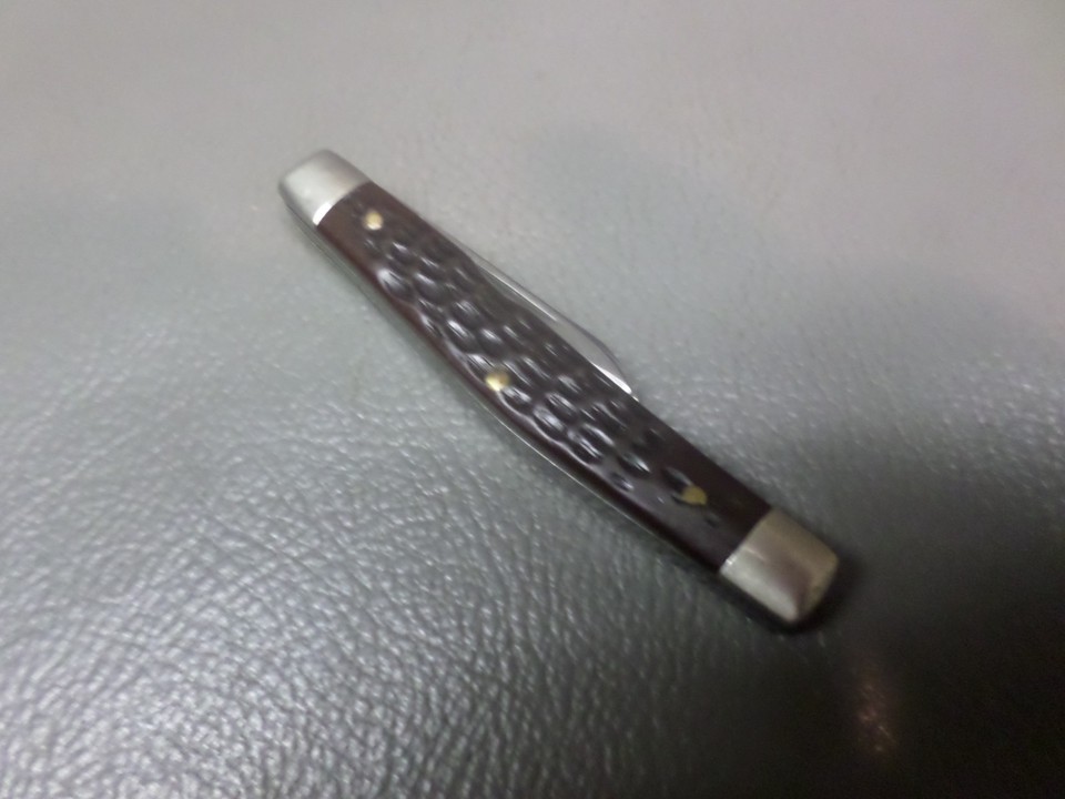 VINTAGE CASE XX U.S.A. 4 DOT NO. 6244 POCKET KNIFE - 2 BLADE - AS FOUND ...