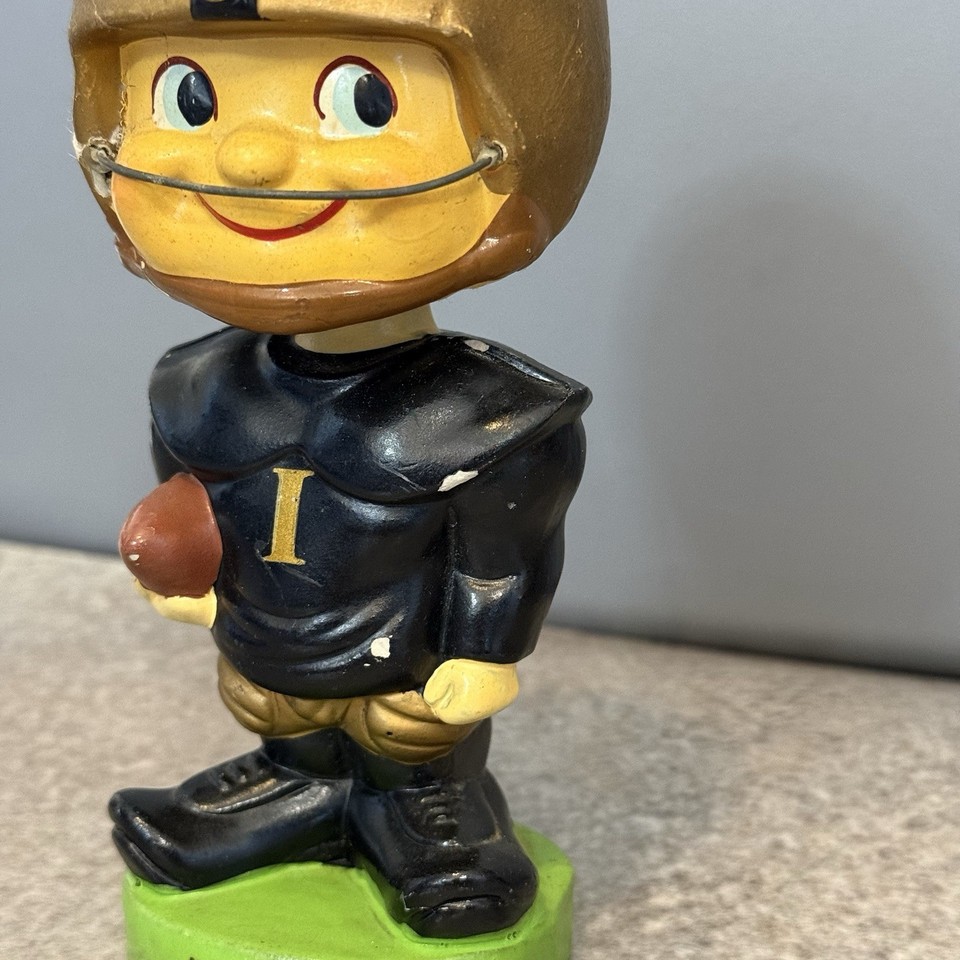 Vintage 60s Bobblehead Nodder Iowa Hawkeyes Football Toes Up Japan ...