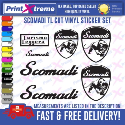 Scomadi Stickers Decals All Colours Available TL 50 125 250 300 turismo ...