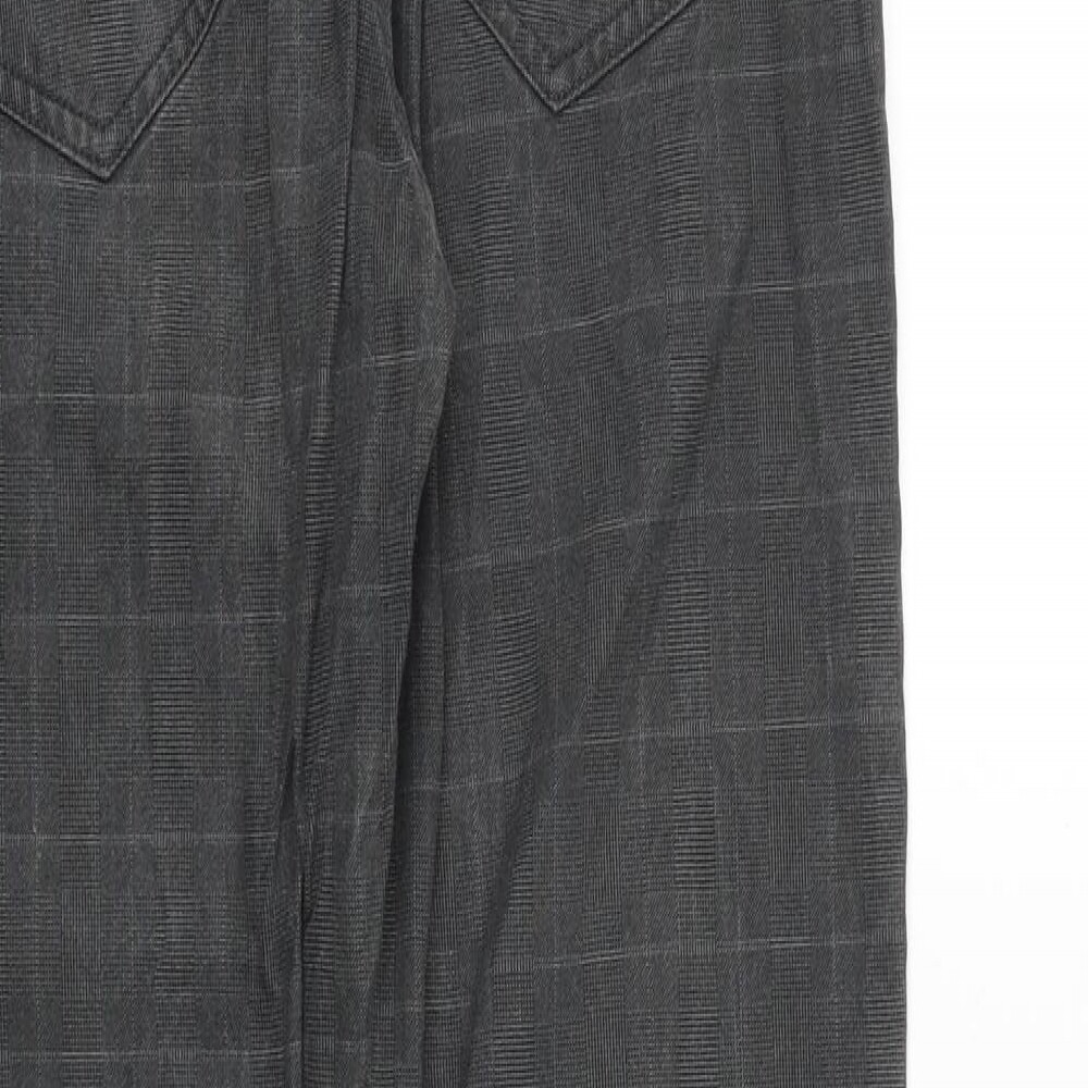 H&M Mens Grey Plaid Cotton Blend Trousers Size W32 | eBay UK