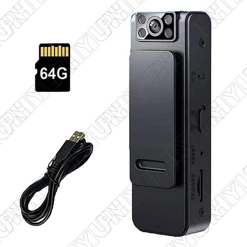 HD 1080P Noise Reduction Camera 90° Rotatable Lens Wearable Back Clip ...