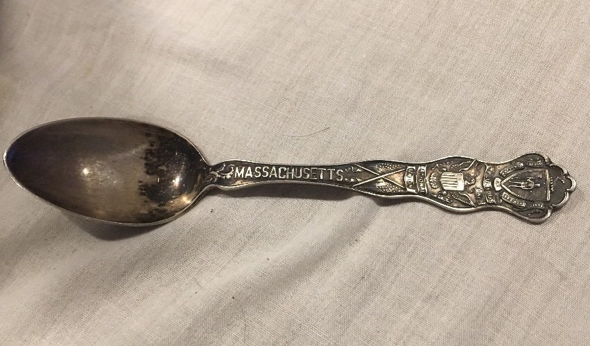 Vintage R. Wallace A1 + 1835 ?? Silver Massachusetts Souvenir Spoon 6 ...