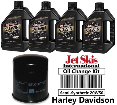 Synthetic Blend Engine Oil Change Kit Harley Blackline CVO Cross Bones ...