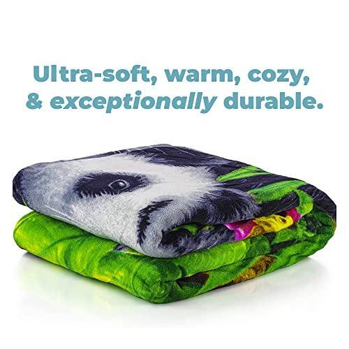 Dawhud Direct Precious Pandas Fleece Blanket for Bed, 50" x 60" Panda ...