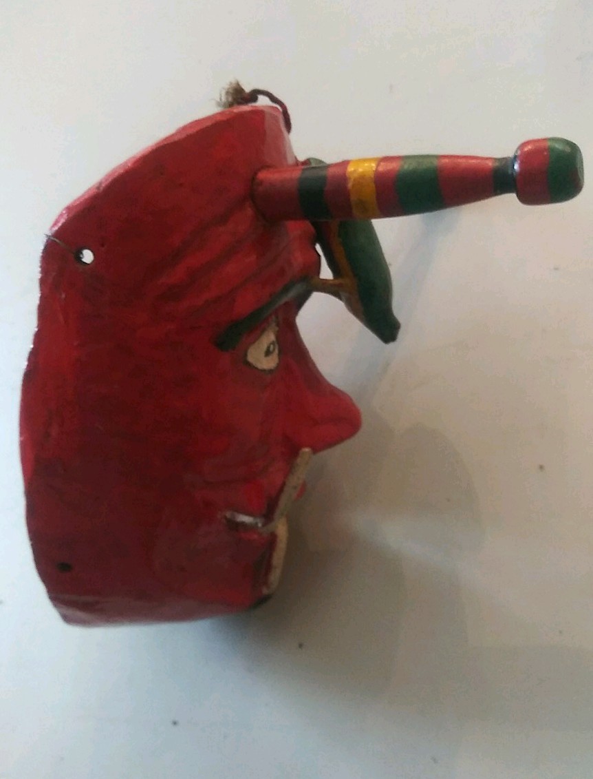 Mid 20th century Diablo Well Danced Mask (featuring fertility Frog) | eBay