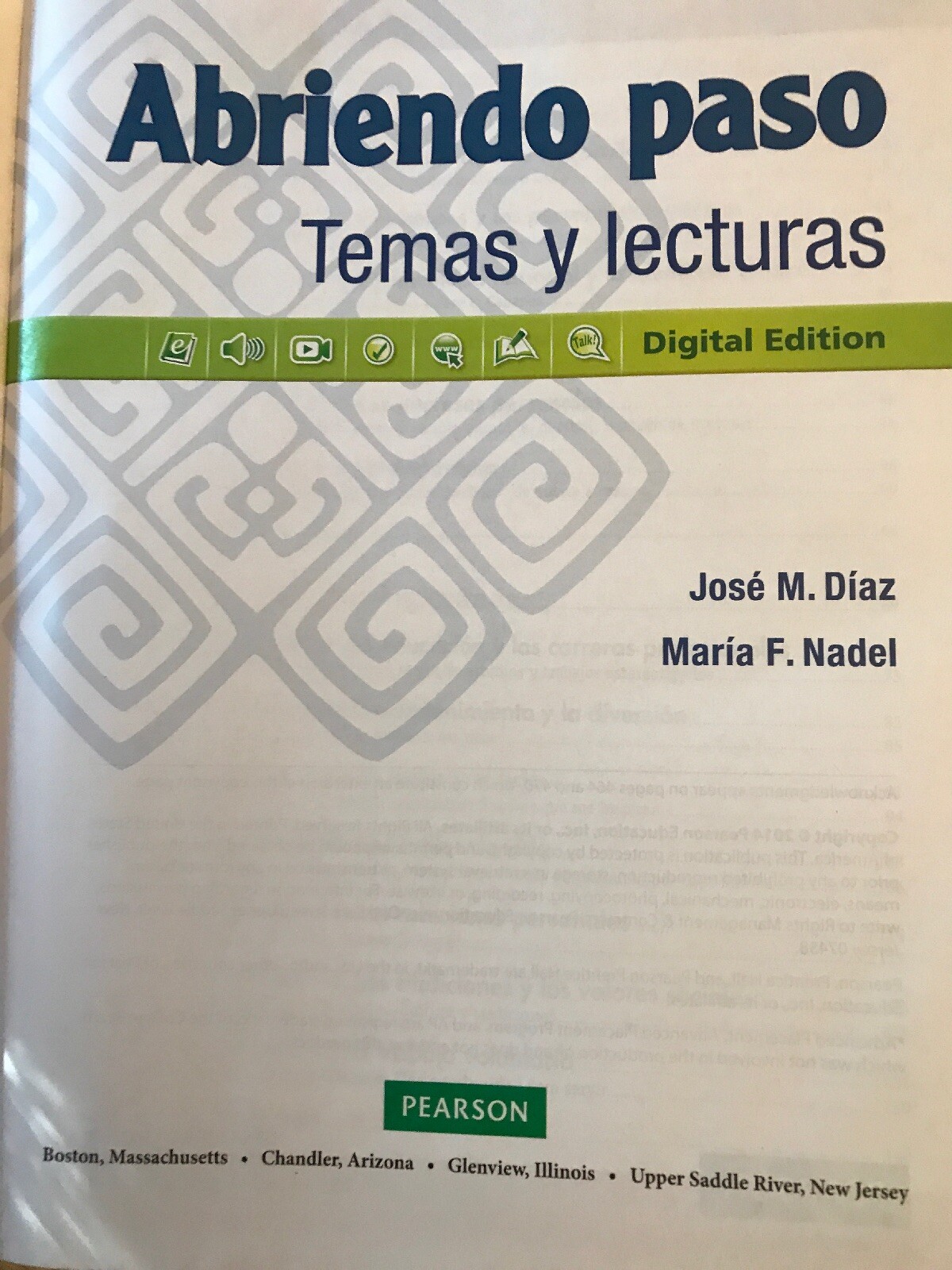 Abriendo Paso Temas Y Lectures By Jose M Diaz And Maria F. Nadel | eBay
