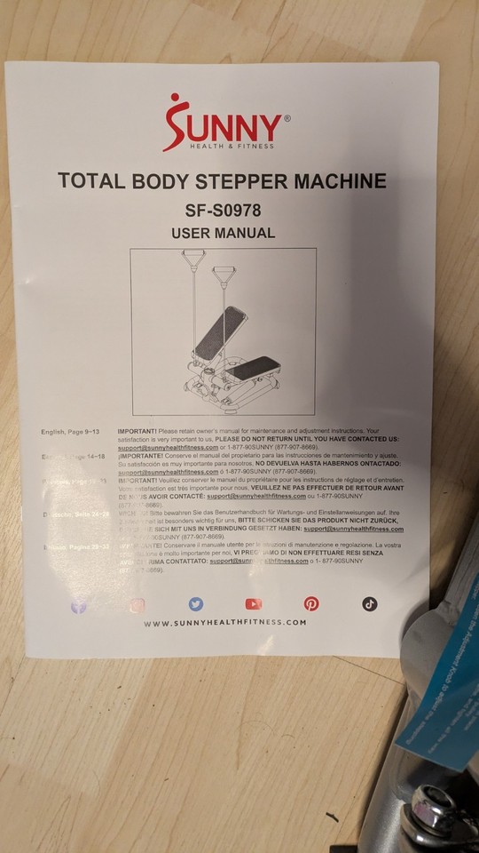 Sunny Health & Fitness Mini Stepper, Stair Stepper, Total Body Step ...