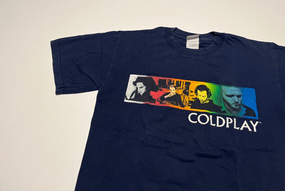 Vintage Coldplay Shirt Twisted Logic Tour Blue Graphic Concert Tee 2006 ...