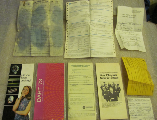 1973 Dodge Dart Sport Owners Operators Manual Package Set Factory ...