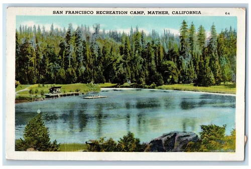 1946 San Francisco Recreation Camp Mather California CA Posted Vintage ...
