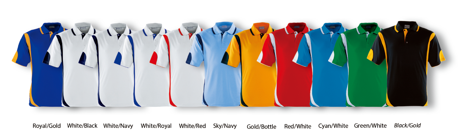 MENS POLO SHIRT 100% POLYESTER COOL DRY BREATHABLE CONTRAST SPORTS POLO ...