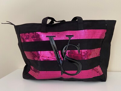 NEW! 2014 Victoria's Secret Bling Sequin Tote bag Black Friday Limited ...