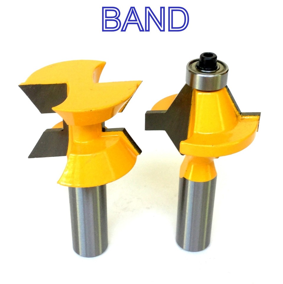 2 pc 1/2"SH Edge Banding Joint Tongue & Groove Router bit Set S | eBay