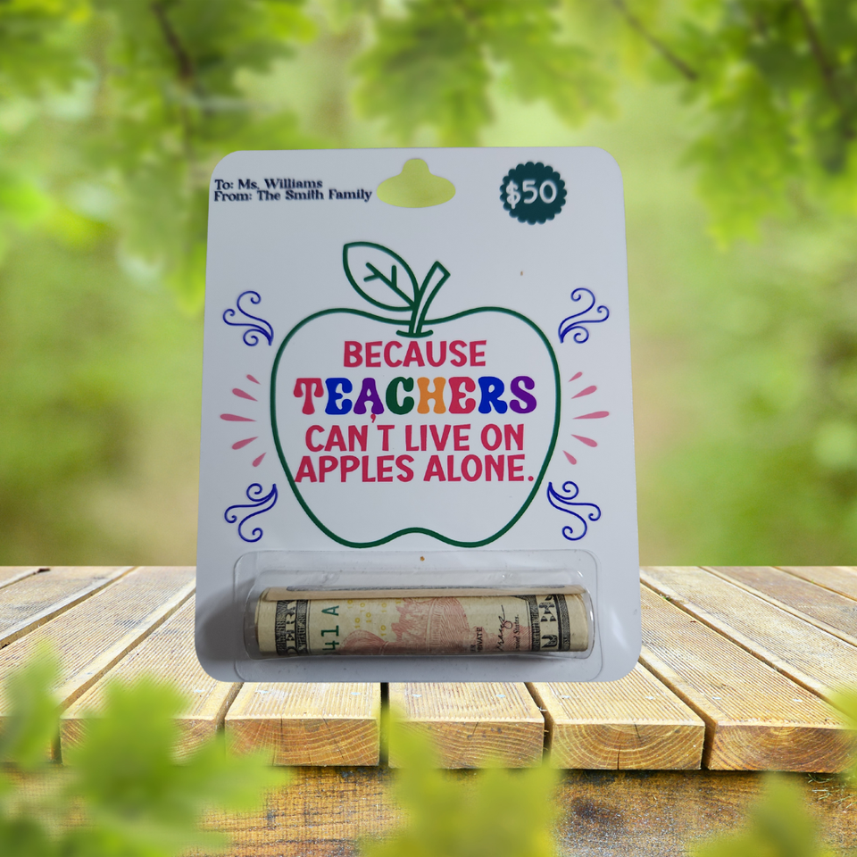 Teacher Money Card, Personalized Educator Gift, Preschool Teacher Gift ...