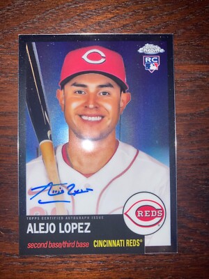 2022 Topps Chrome Platinum Anniversary Rookie Auto Alejo Lopez RC Reds ...