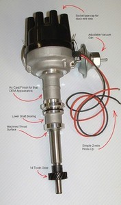 rotor 1954 1955 1956 V-8 Ford Y-Block distributor repair kit-Points ...