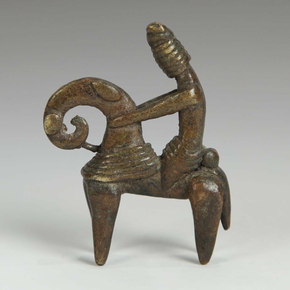 EQUESTRIAN FIGURE MINIATURE BRONZE KOTOKO PEOPLE CHAD CENTRAL AFRICA ...