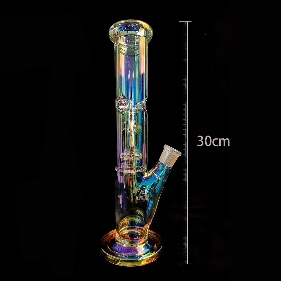 12" Heavy Glass Bong Percolator Water Pipe Thick Smoking Hookah 14mm ...