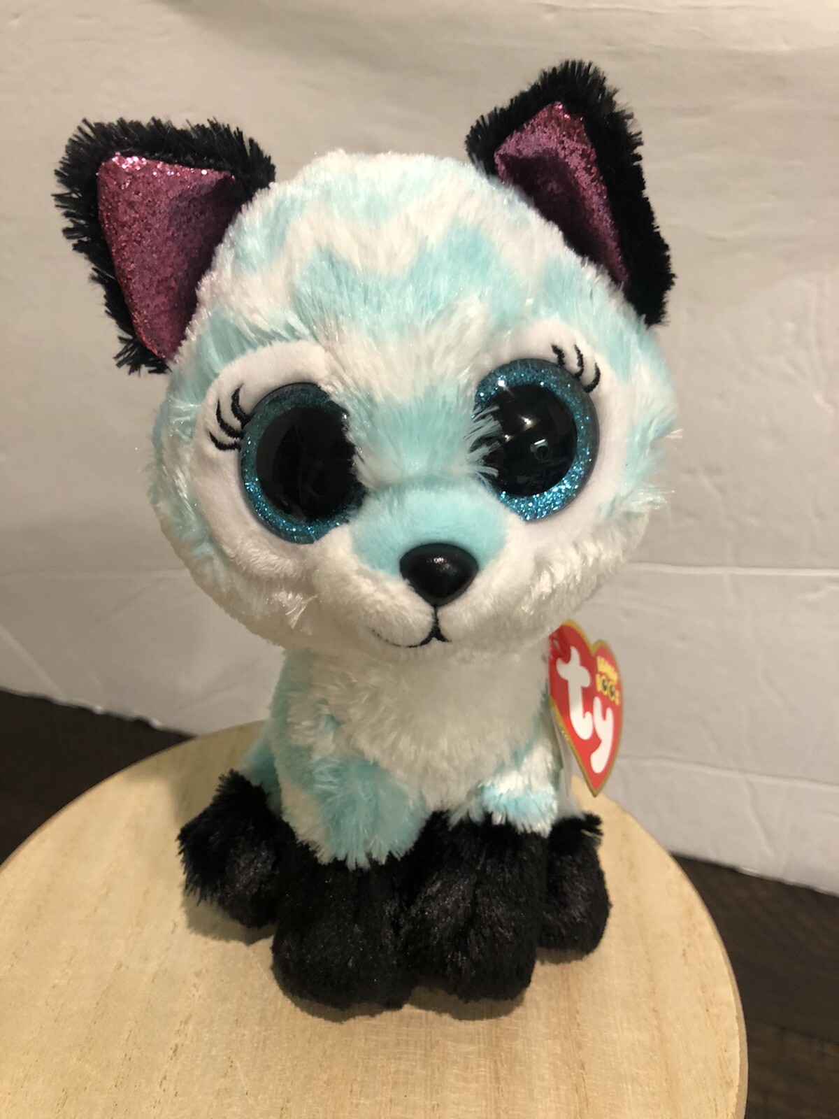 Ty Beanie Boos 6 INCH Atlas AQUA FOX SMALL Plush Animal Toy 8421363681 ...