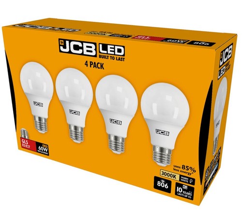 60W LED GLS BULBS SCREW 806LM OPAL E27 (ES) Warm White - 4 Pack | eBay