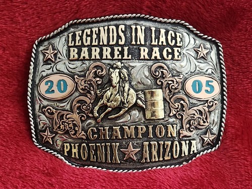 Barrel Racing Rodeo Champion Trophy Belt Buckle☆Phoenix Arizona☆2005 ...