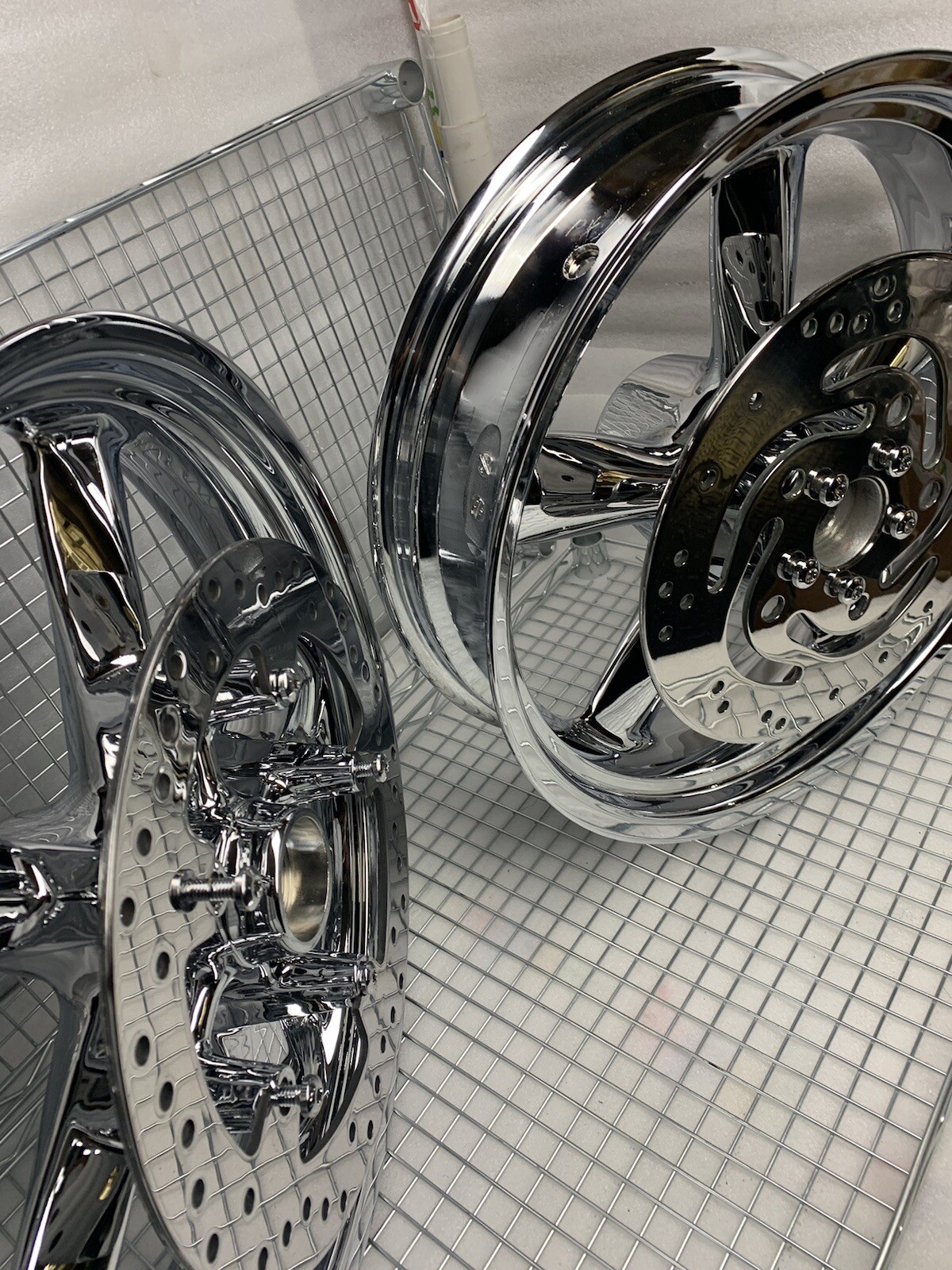 Harley Dyna Switchback 2013 Chrome FLD Rims OEM Wheels MAG Rotors ...