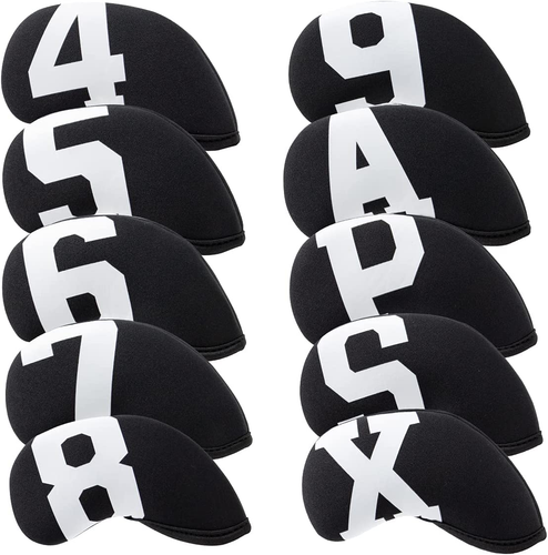 Big Number Neoprene Golf Iron Covers Set - 10Pcs Golf Club Head Covers ...