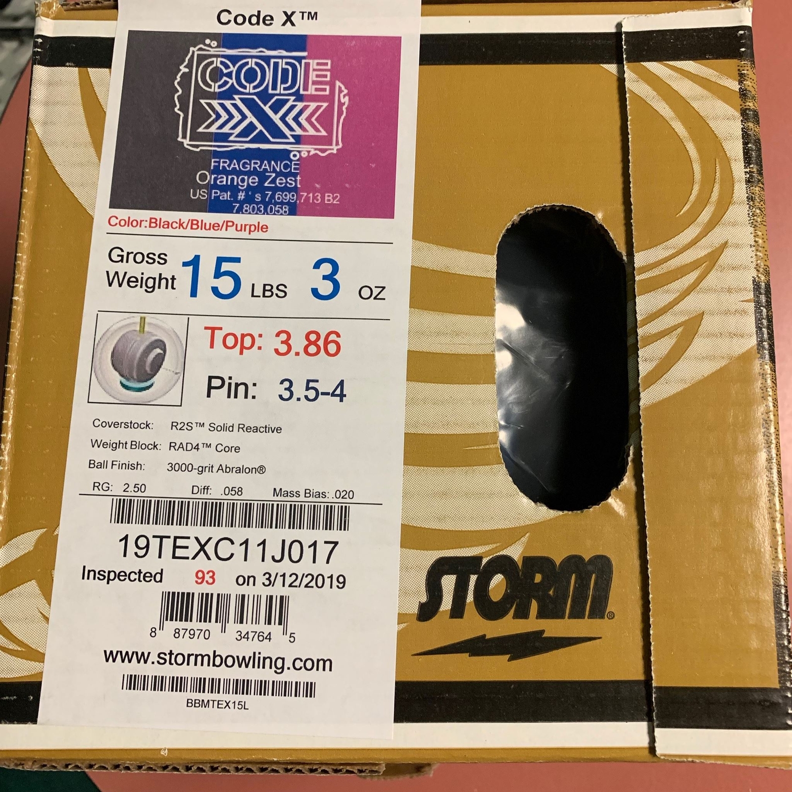 15lb Storm Code X 1st Quality Bowling Ball for sale online | eBay