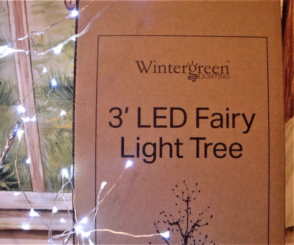 Silver 3 Ft. LED Fairy Light Tree Home Décor 270 Cool White Lights ...