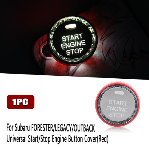 Red Enging Start Stop Button Cap W/ Hole For Subaru BRZ Forester ...