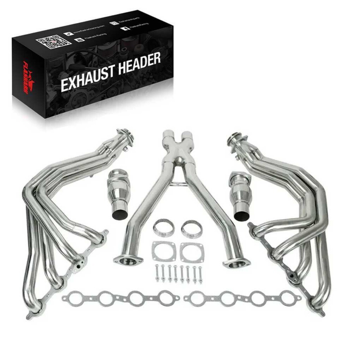 Flashark For Chevy Corvette 97-04 C5 LS1 LS6 Stainless Exhaust Headers ...