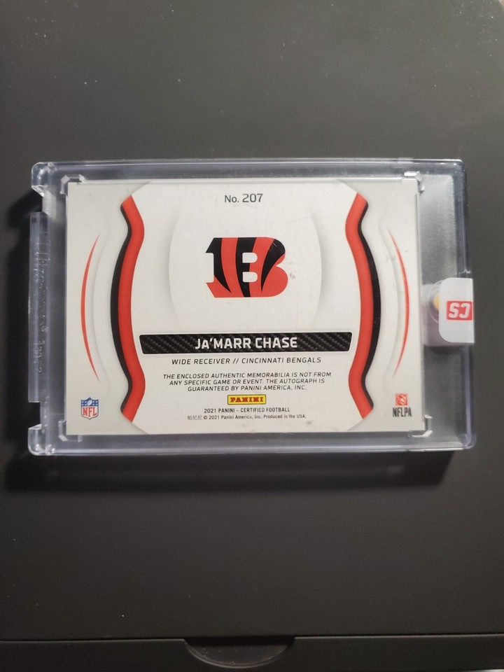 JA'MARR CHASE 2021 Panini Certified Orange RPA RC /99 Patch Auto 3 ...