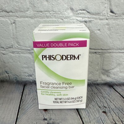 Phisoderm 2-Pack Fragrance Free Facial Cleansing Bar Soap 2 Bars 3.3 oz-NEW | eBay