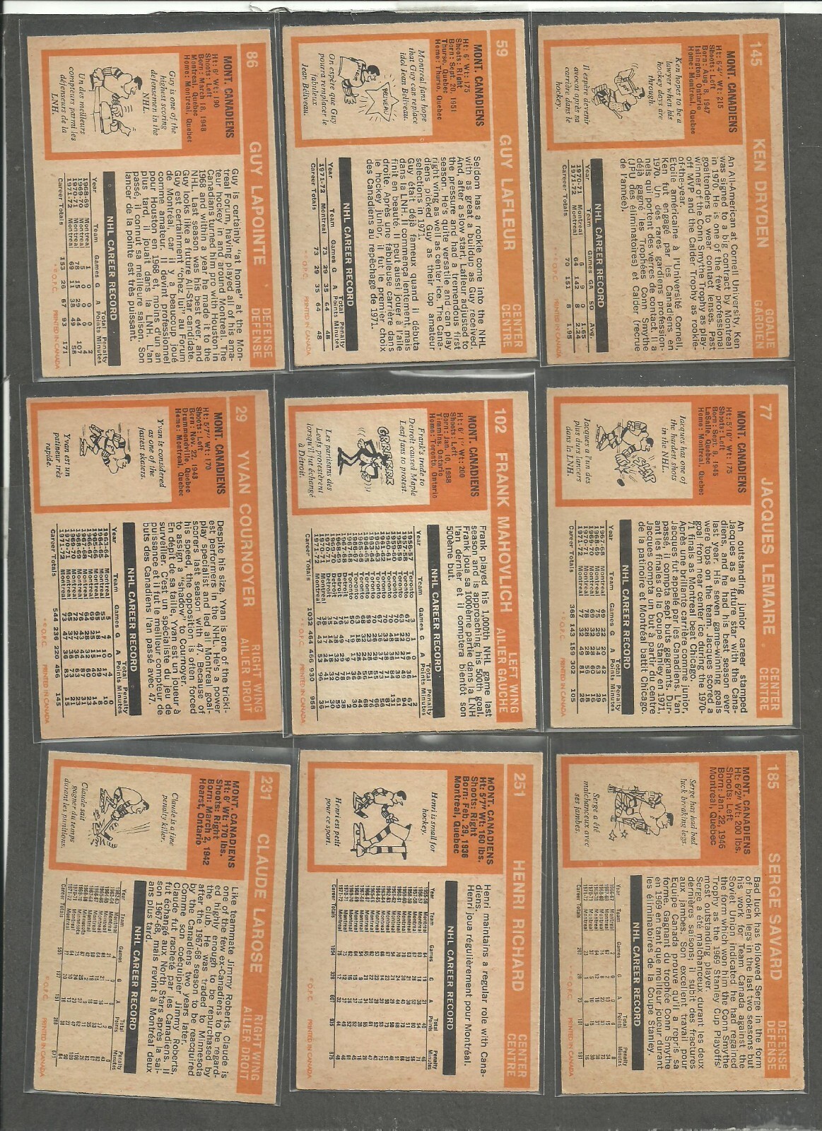 1972-73 OPC HOCKEY SET 341/341 CARDS BOBBY ORR RARE | eBay