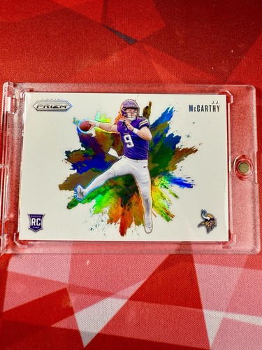 2024 Prizm JJ McCarthy Color Blast RC Rookie Vikings NFL Football Card ...