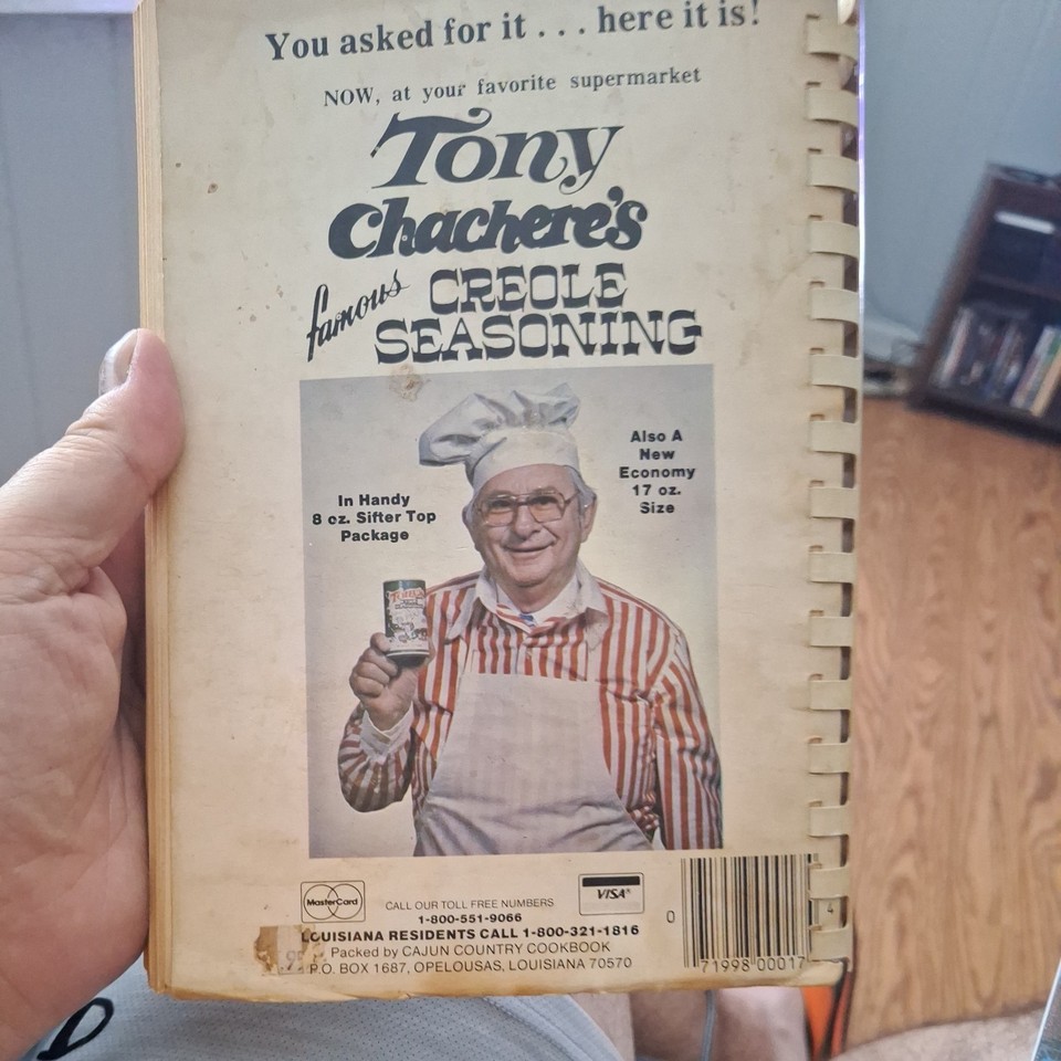 Vintage ‘80s Cookbook; Tony Chachere's Micro-Wave Cajun Country ...