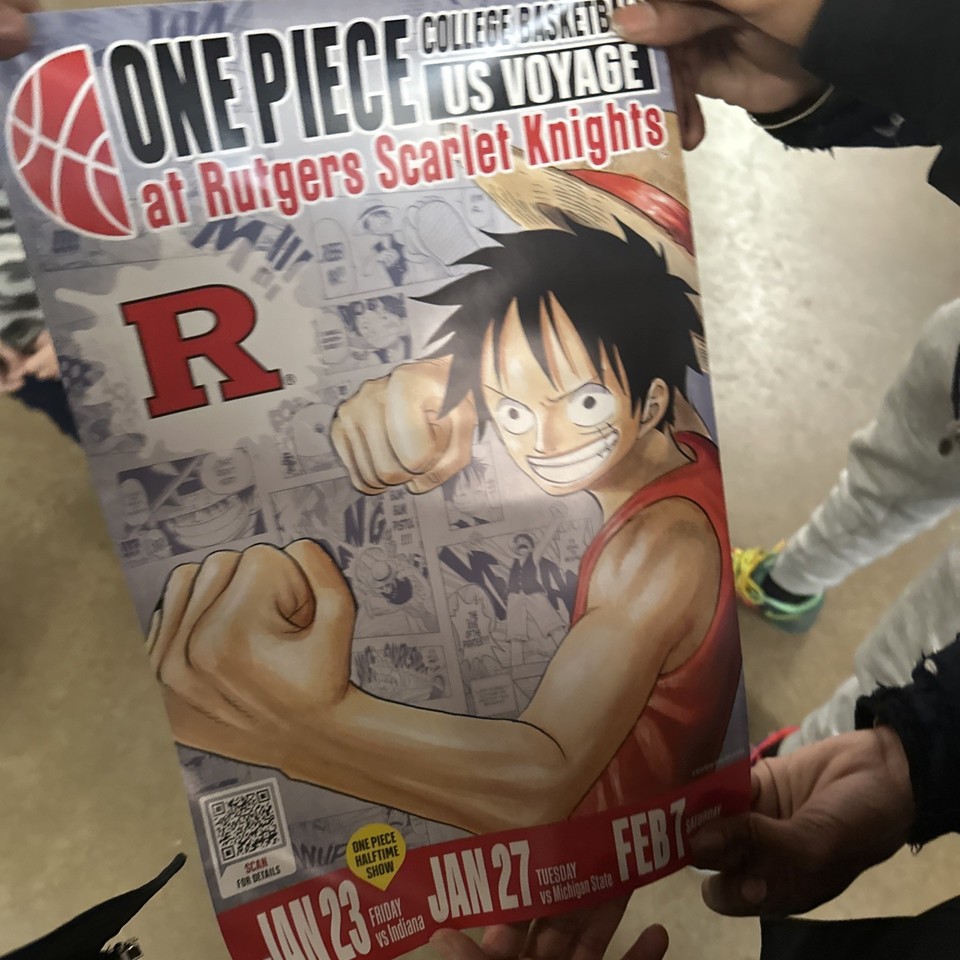 🔥🏀One Piece Monkey.D.Luffy US College Basketball Rutgers Poster 2026 In ...